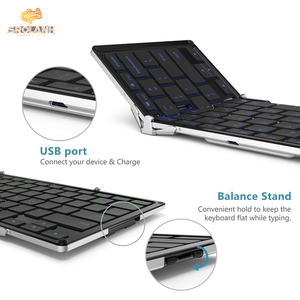 iCLEVER Tri-Folding Wireless Keyboard IC-BK05 | SROLANH iCLEVER Tri-Folding Wireless Keyboard IC-BK05 | SROLANH